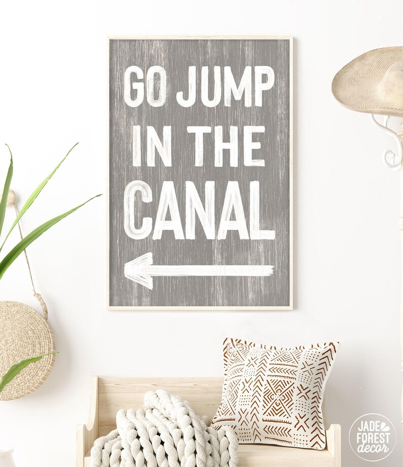 Directional Ocean Sign: Nautical Beach Decor (canvas or Paper Options ...