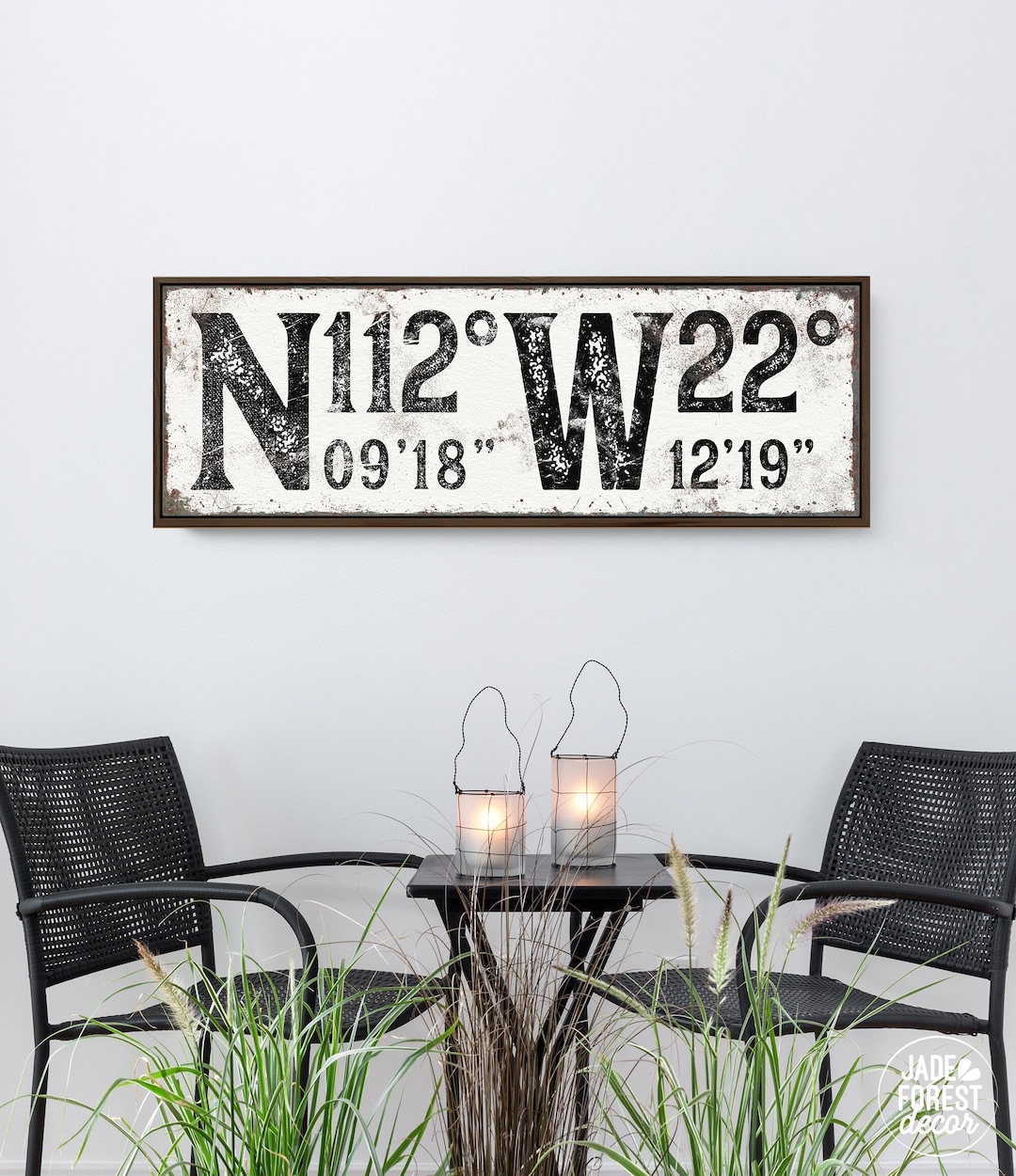 Custom COORDINTAES SIGN, Latitude and Longitude Sign in Black and White ...