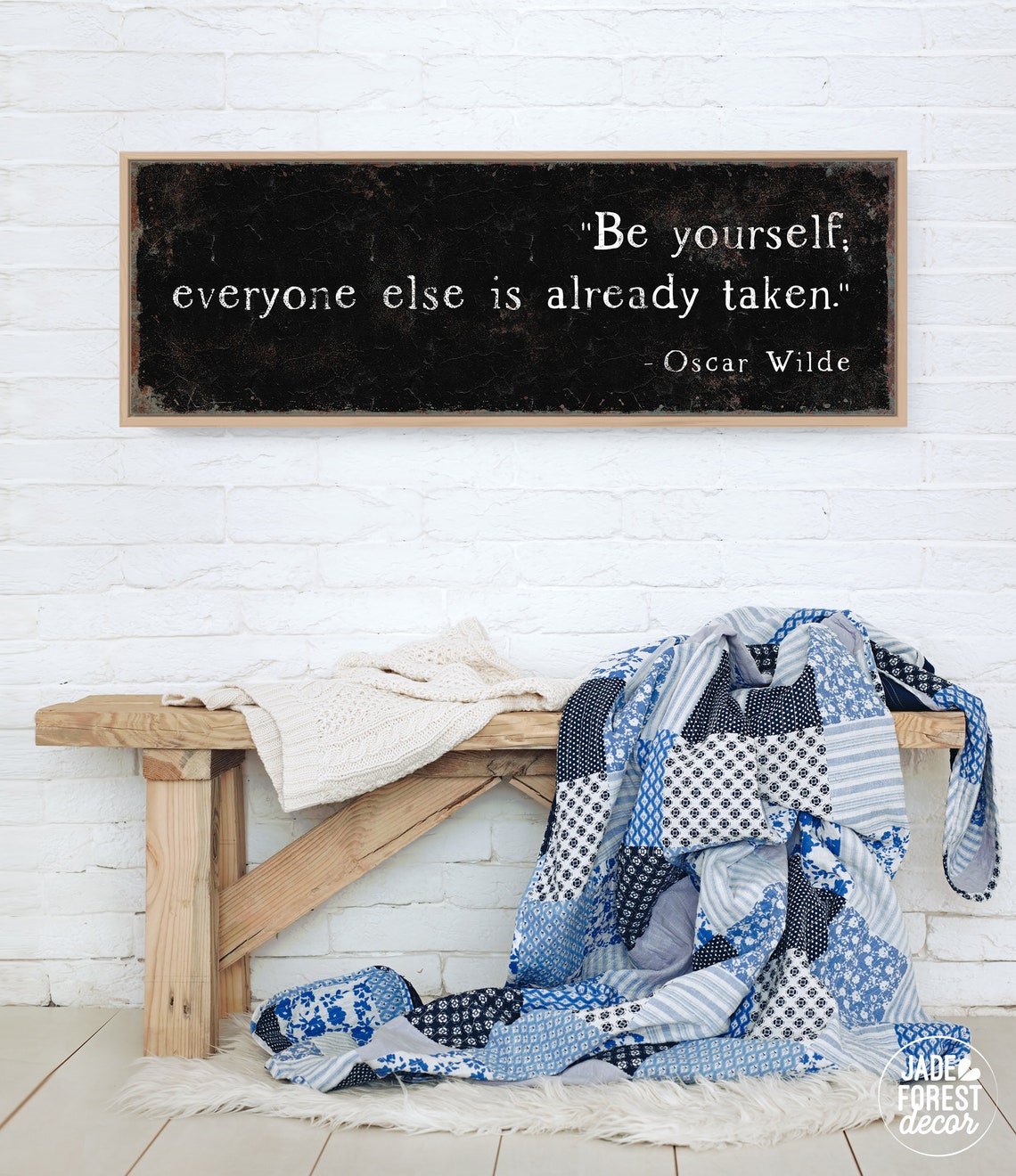 Vintage White Farmhouse Sign With Custom Quote or Saying - Etsy