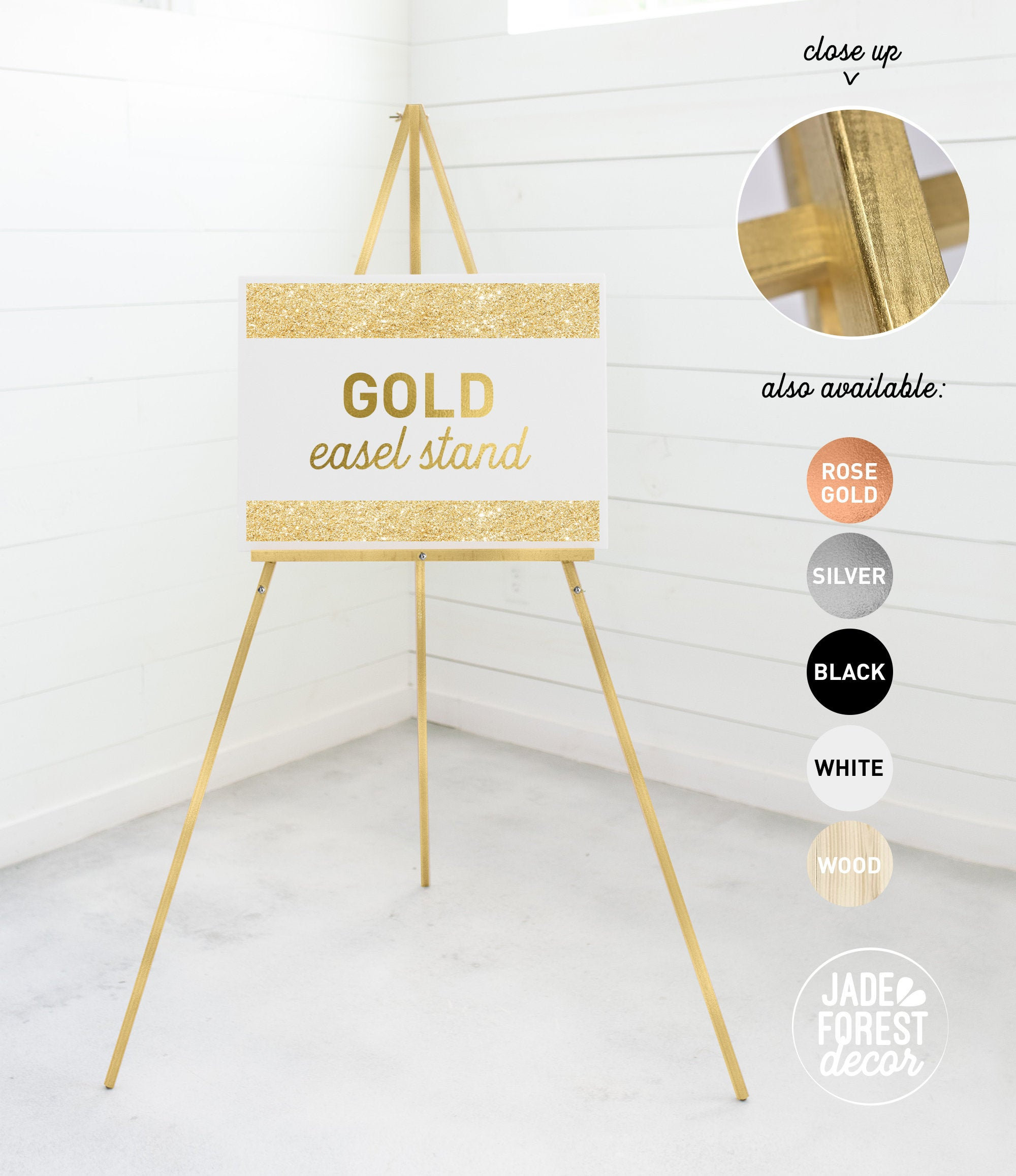 Gold easel for wedding sign 60 photos - Astyledwedding.com