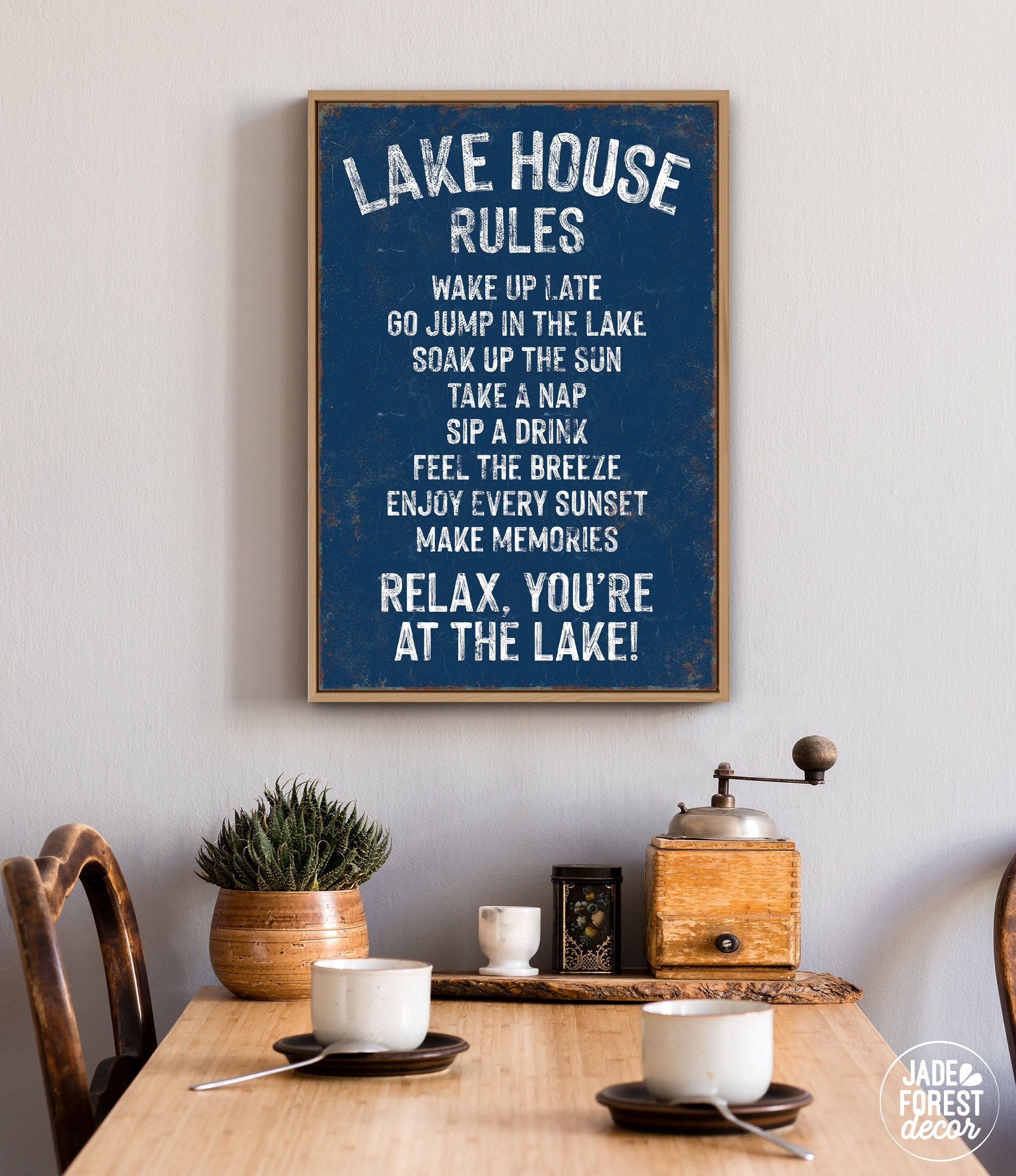 Lake House Rules Sign