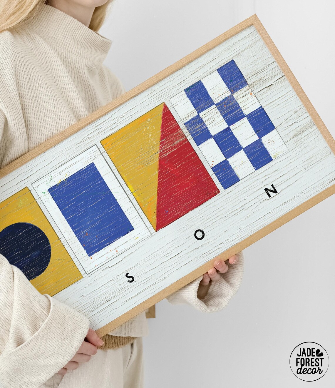 Nautical Flags Wall Sign: Personalized Sailing Art - Rustic Wood Frame ...