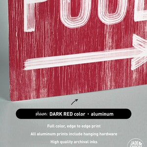 Go Jump in the POOL Sign With Arrow, Direction and Color Can Be ...