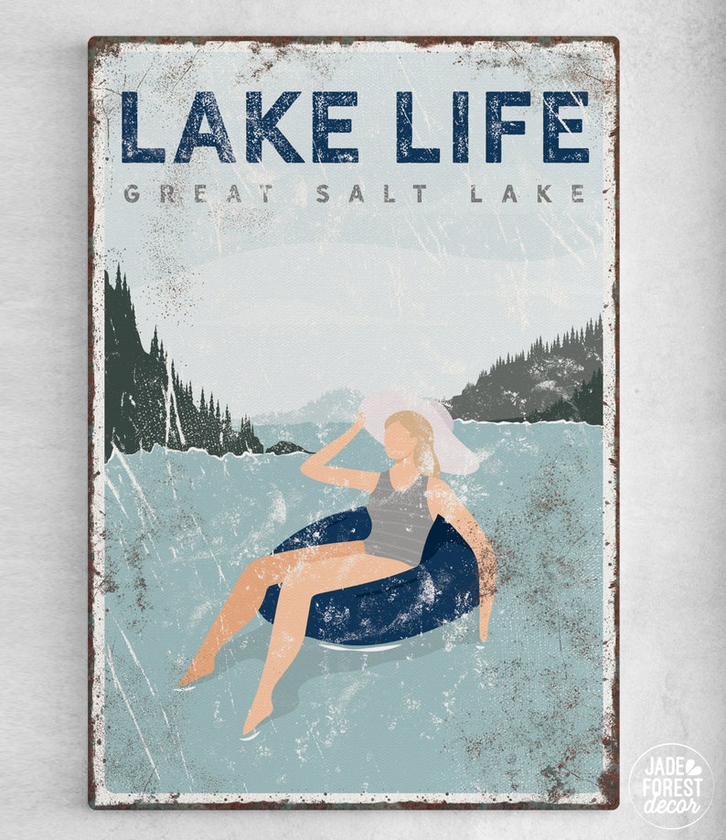 Vintage Lake Superior Sign Custom Coastal Art Print - Etsy