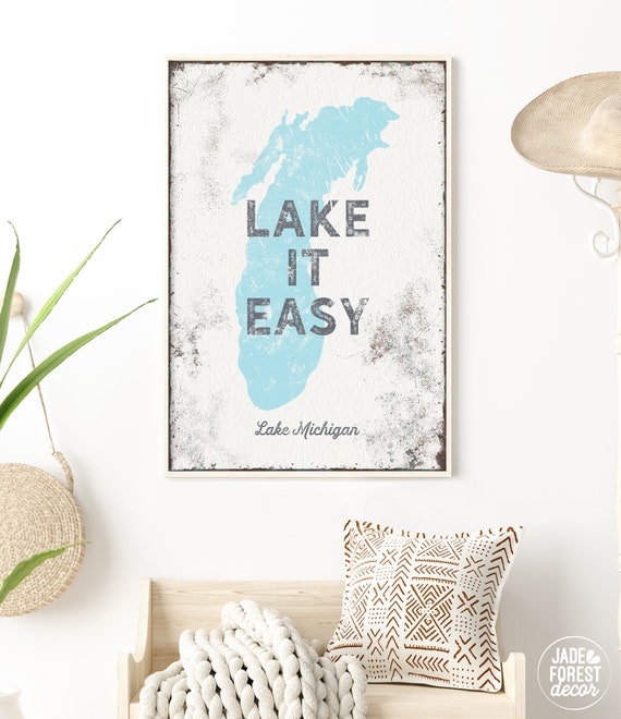 Lake Michigan Vintage Signs Lake Michigan Posters & Wall Art Prints