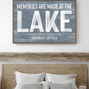 Personalized Beach House Sign - Rustic Light Blue Wood Canvas - Etsy