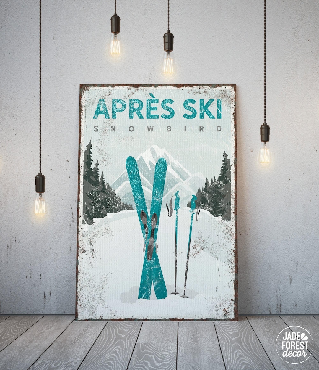 Vintage Apres Ski Snowbird Poster, Mountain Wall Art, Ski House Decor ...