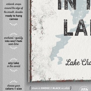 Rustic LAKE CHAMPLAIN Sign > "go Jump in the Lake" Poster, Slate Blue ...