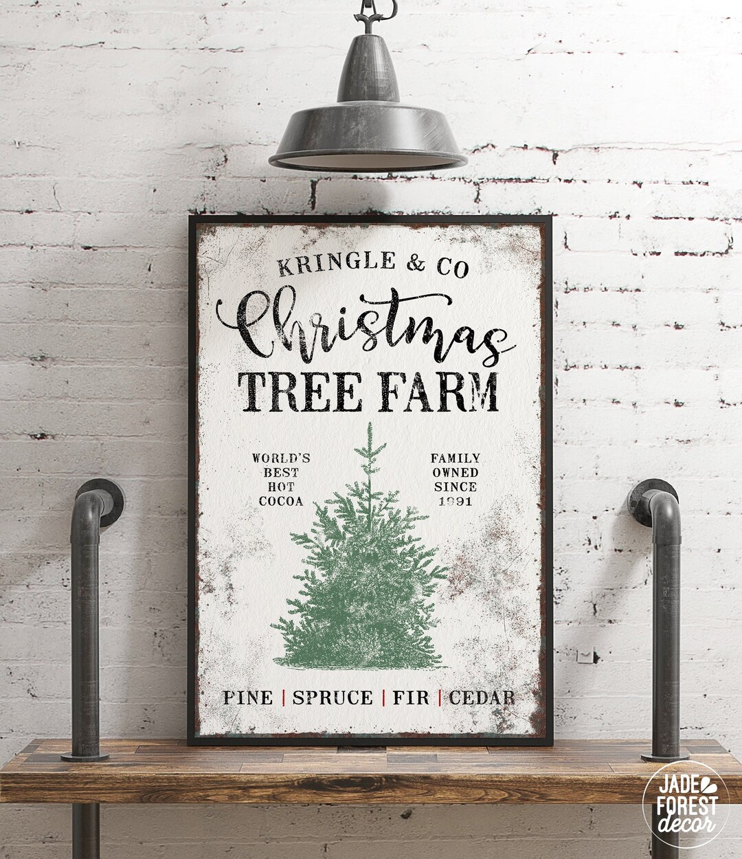Christmas Tree Farm Sign for Vintage Christmas Decor • farmhouse ...