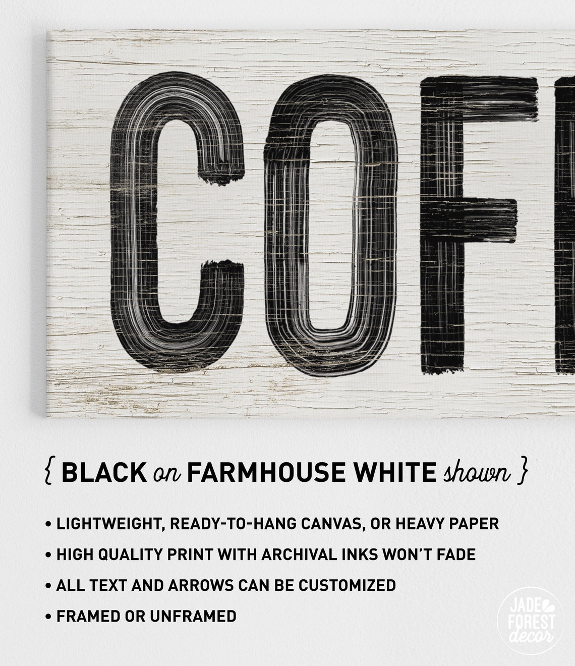 Vintage COFFEE Sign With Arrow Coffee Bar Decor for - Etsy