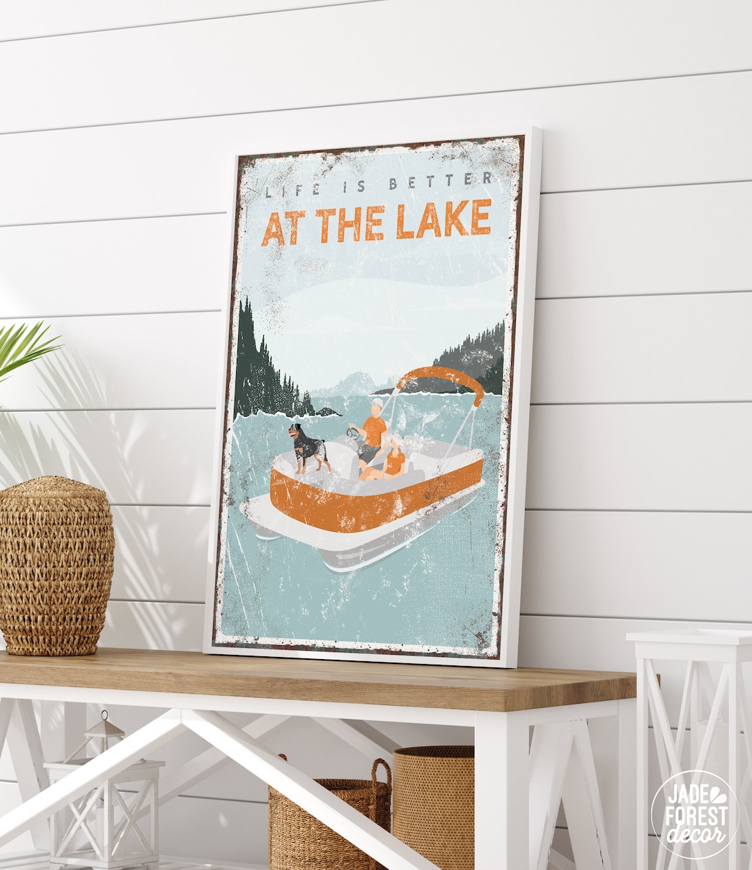 Personalized Pontoon Boat Sign, 'life is Better at the Lake' Poster ...