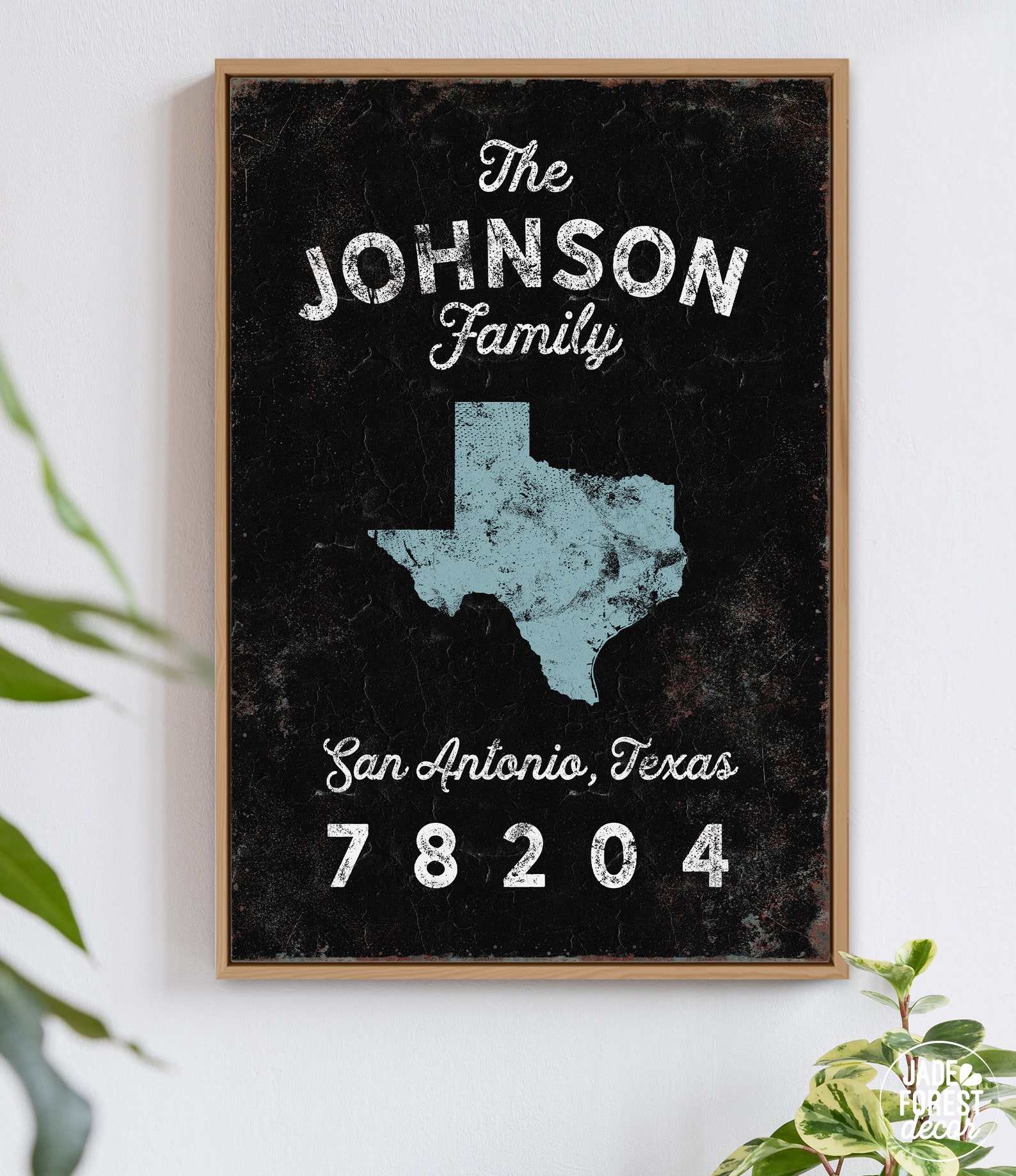 Custom LAST NAME Print > Modern Farmhouse Sign, Personalized Family ...