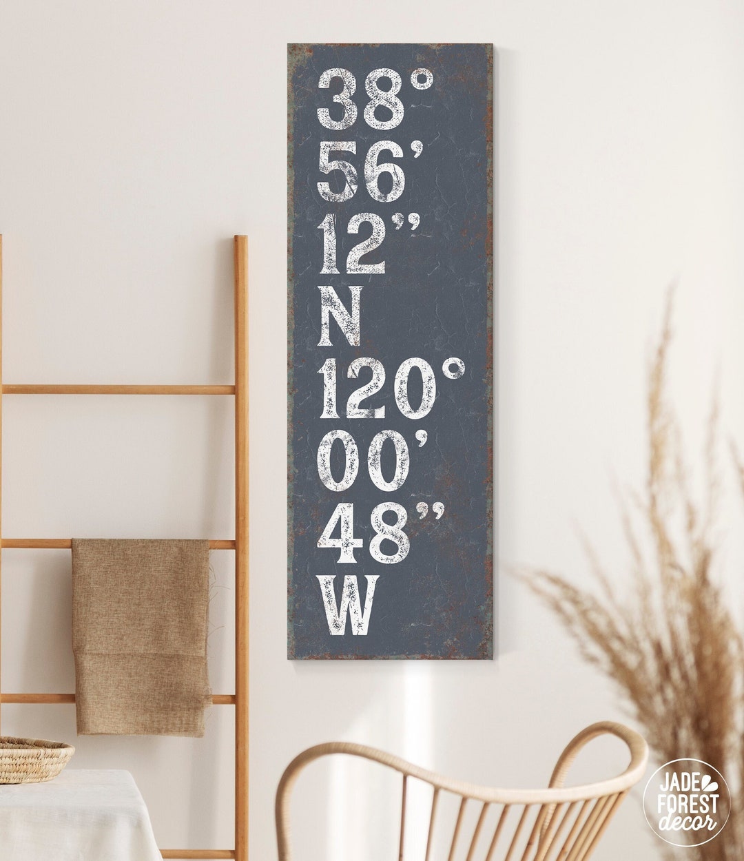 Hale Navy Coordinates Wall Art, Vintage Tall Framed Canvas Art Print ...