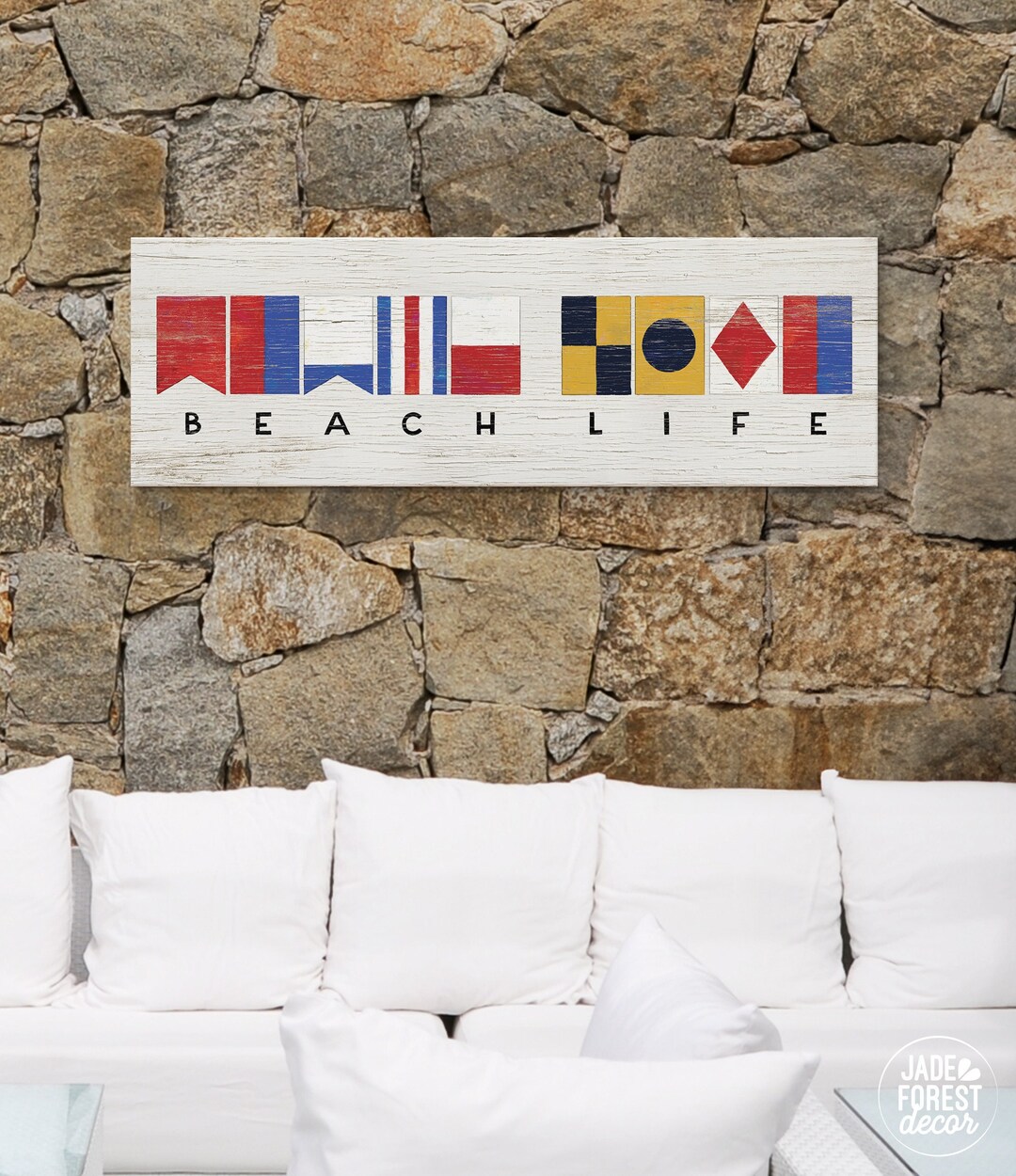 Custom Sailing Flags Canvas Print, Personalized Text With Nautical ...