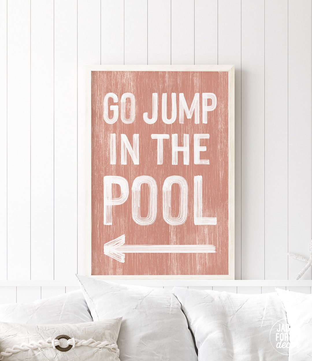 Pool Directional Sign: Coral Vacation Home Art (custom Arrow) - Etsy