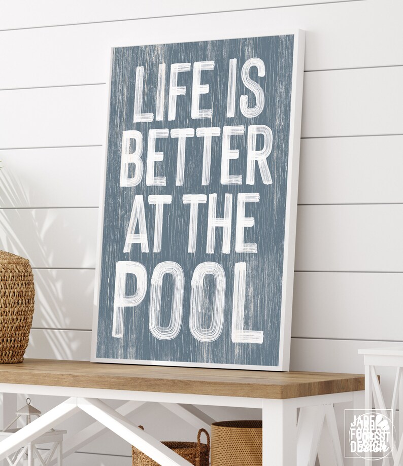 Blue BEACH HOUSE Decor Light Blue life is Better at | Etsy