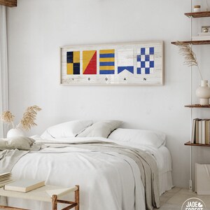 Custom Nautical Flags Sign, Sailing Flags Last Name Personalized Gift, Nautical Wall Art for ...