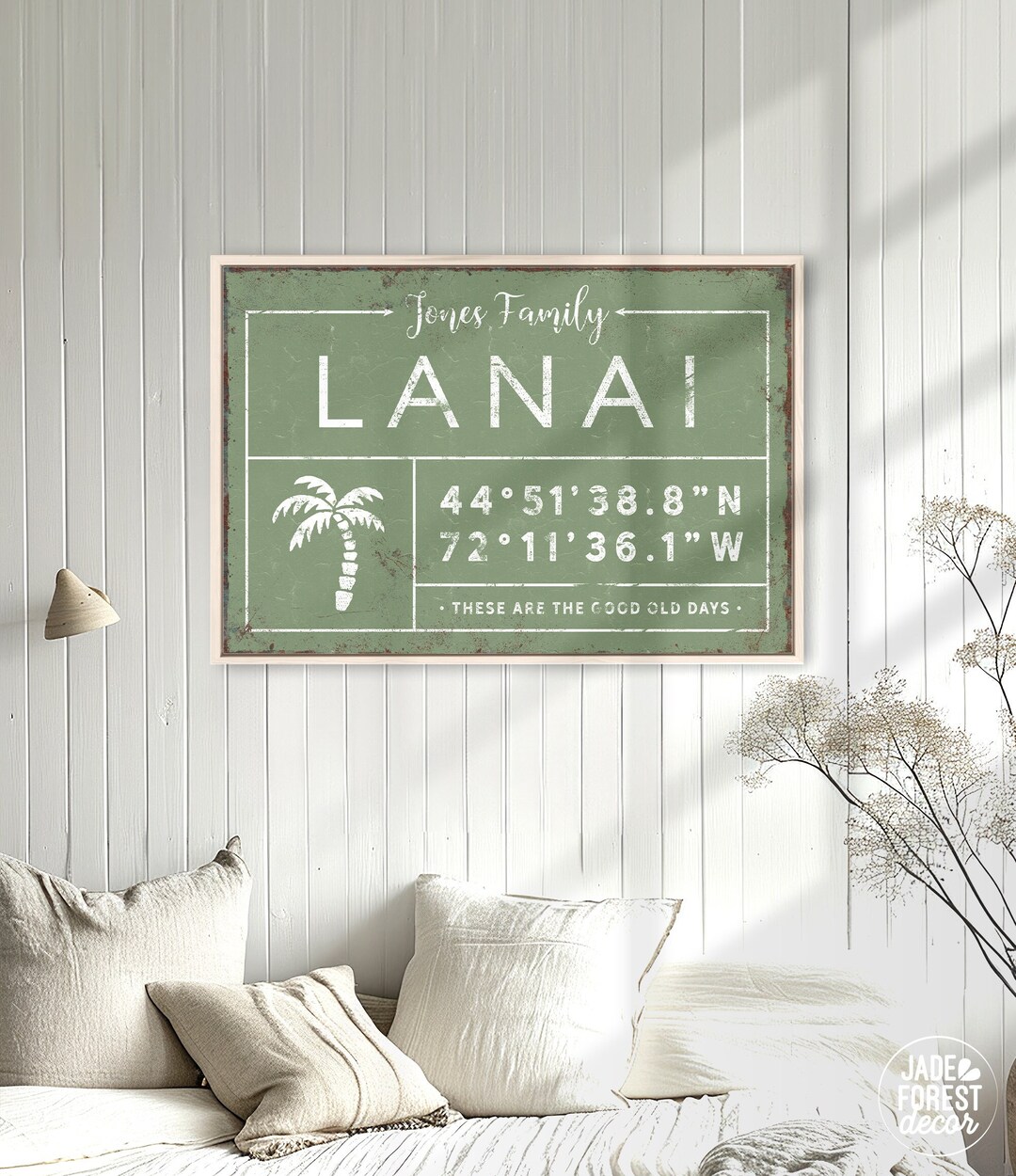 Personalized LANAI Sign, Personalized Last Name Canvas, Lanai Signs for ...