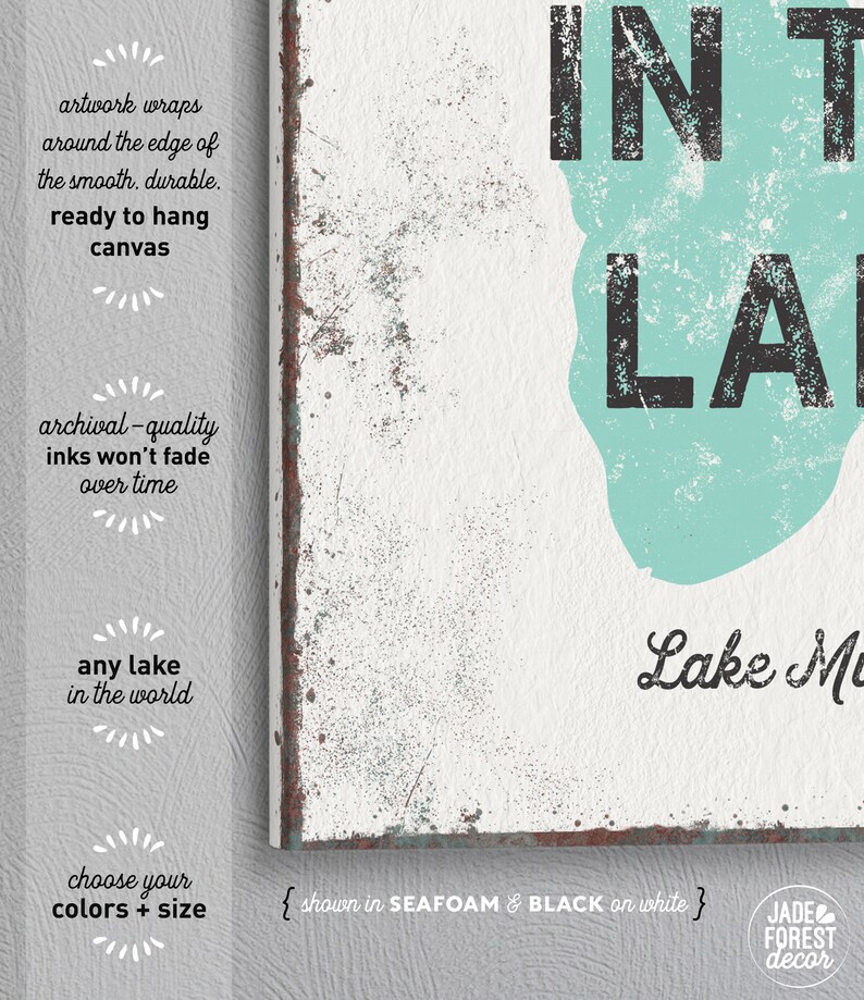 Rustic LAKE MICHIGAN Sign go Jump in the Lake | Etsy