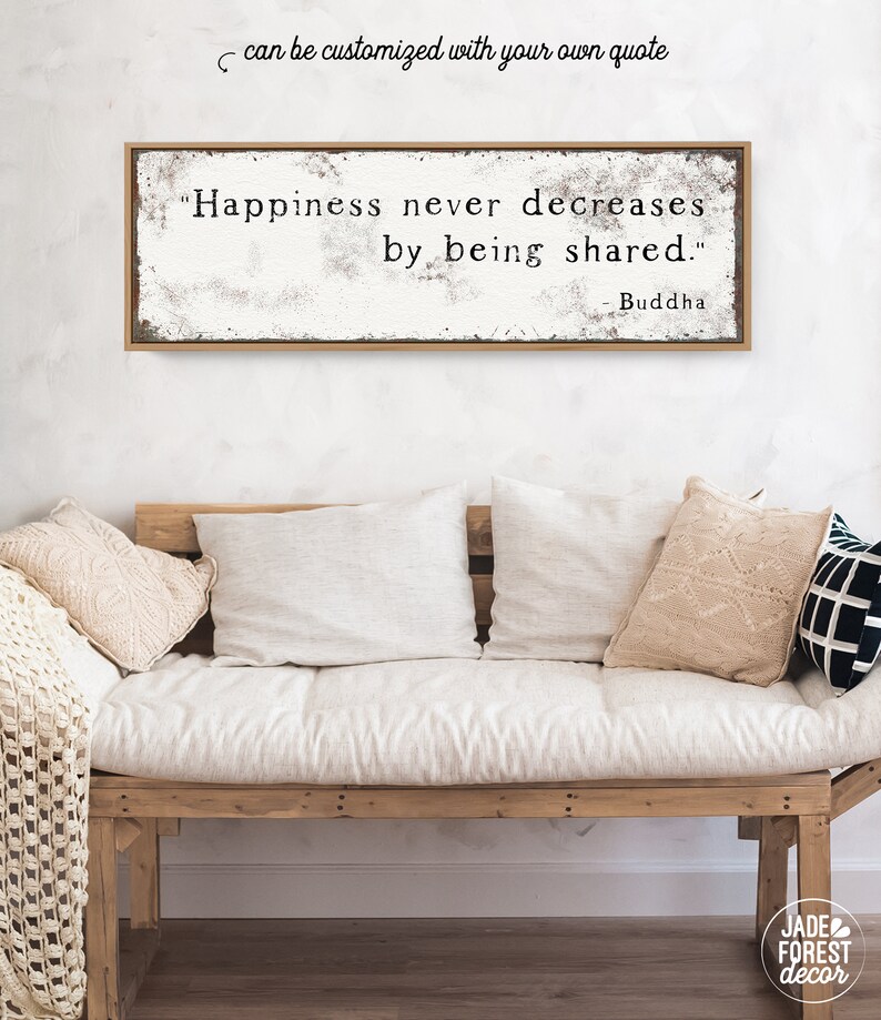 Vintage White Farmhouse Sign With Custom Quote or Saying - Etsy