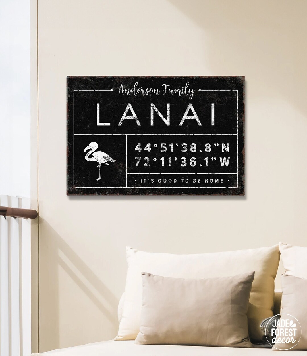 Personalized LANAI Sign, Personalized Last Name Canvas, Lanai Signs for ...