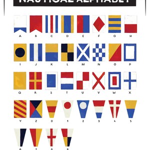 Custom Nautical Flags Sign, Large Personalized Canvas Print for Above ...