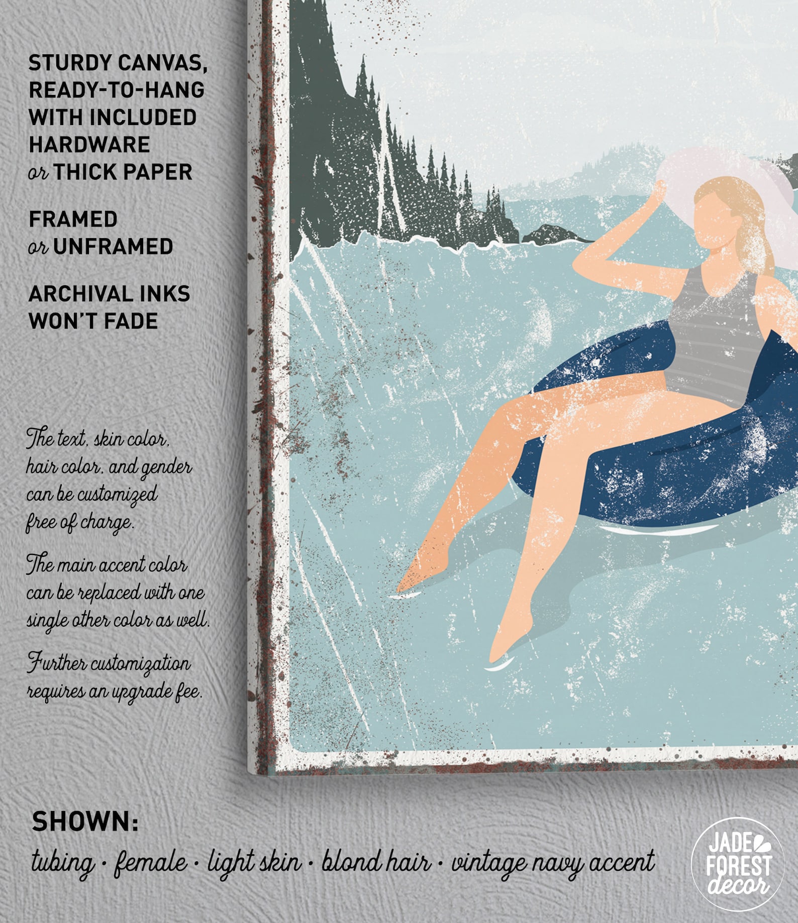 Navy LAKE LIFE Sign Personalized Nautical Blue Lake House - Etsy