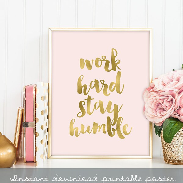 Work Hard Print - Etsy