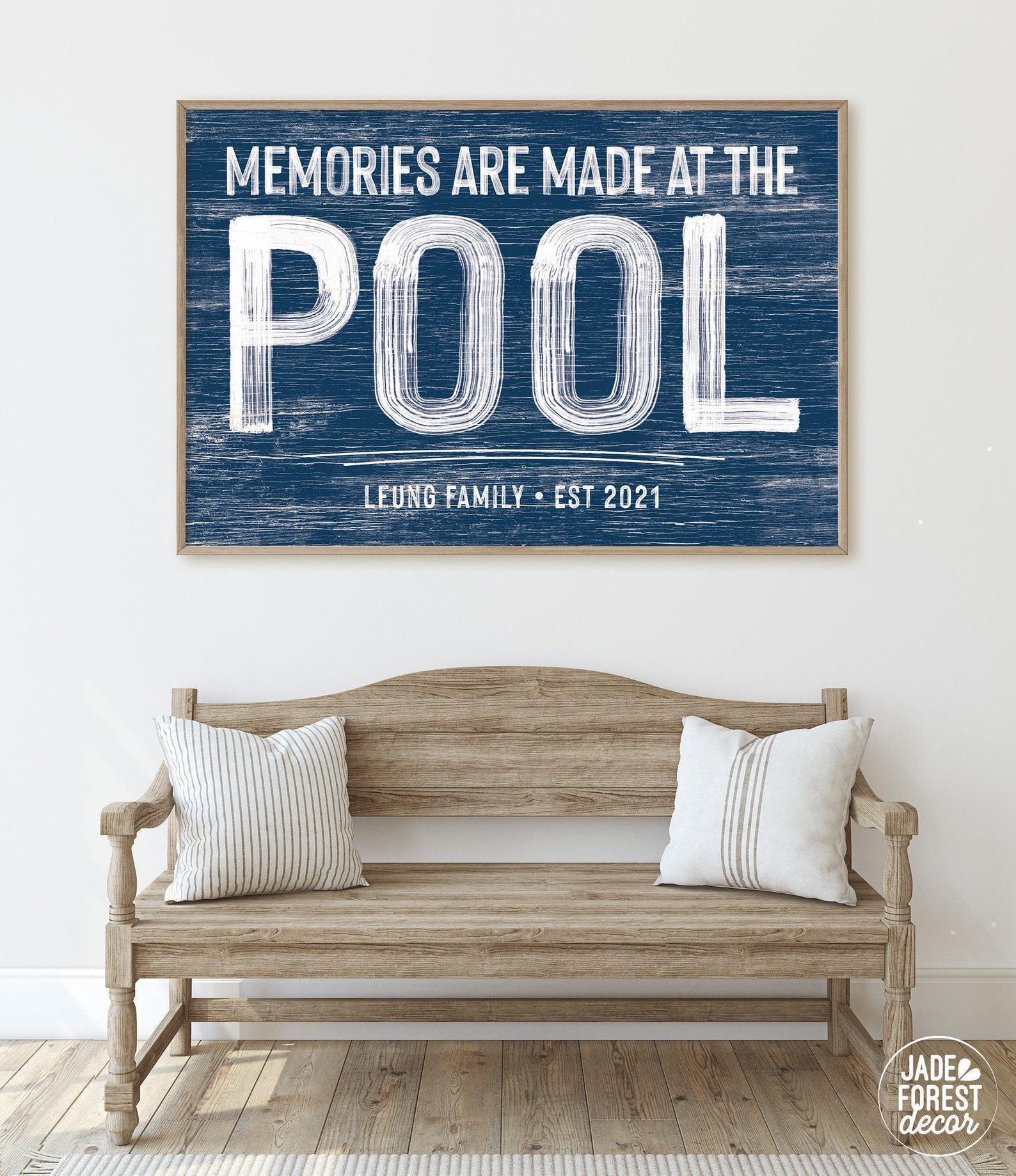 Personalized Beach House Sign - Rustic Light Blue Wood Canvas - Etsy