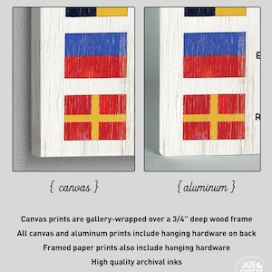 Long Skinny Nautical Flags Canvas Prints, Custom Name Sign Using ...