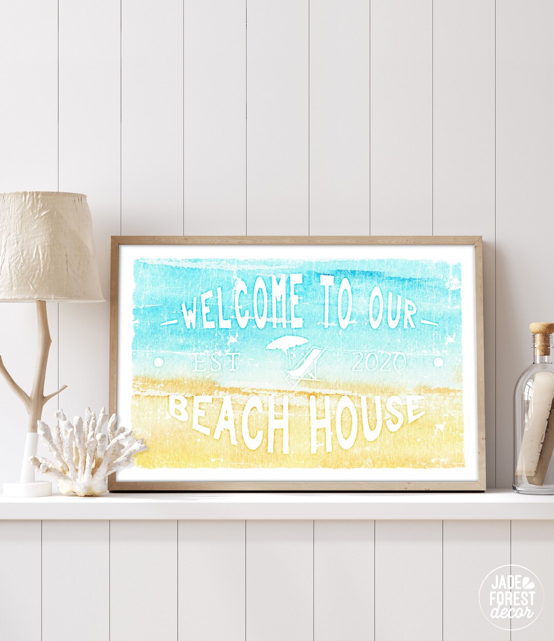 Beach House Welcome Sign > Weathered Canvas Family Name Wall Art ...