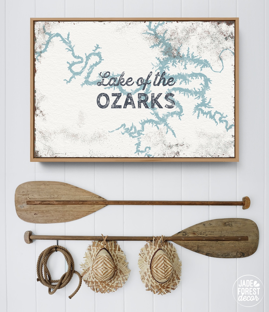 LAKE of the OZARKS Sign Personalized Framed Canvas Print for Lakehouse ...