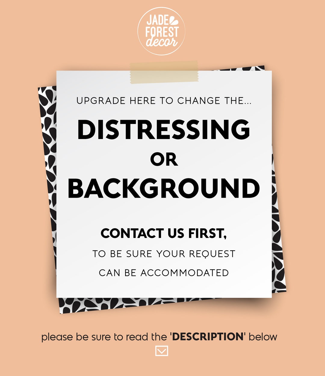 BACKGROUND or DISTRESSING UPGRADE – Contact Us First, to Be Sure Your ...