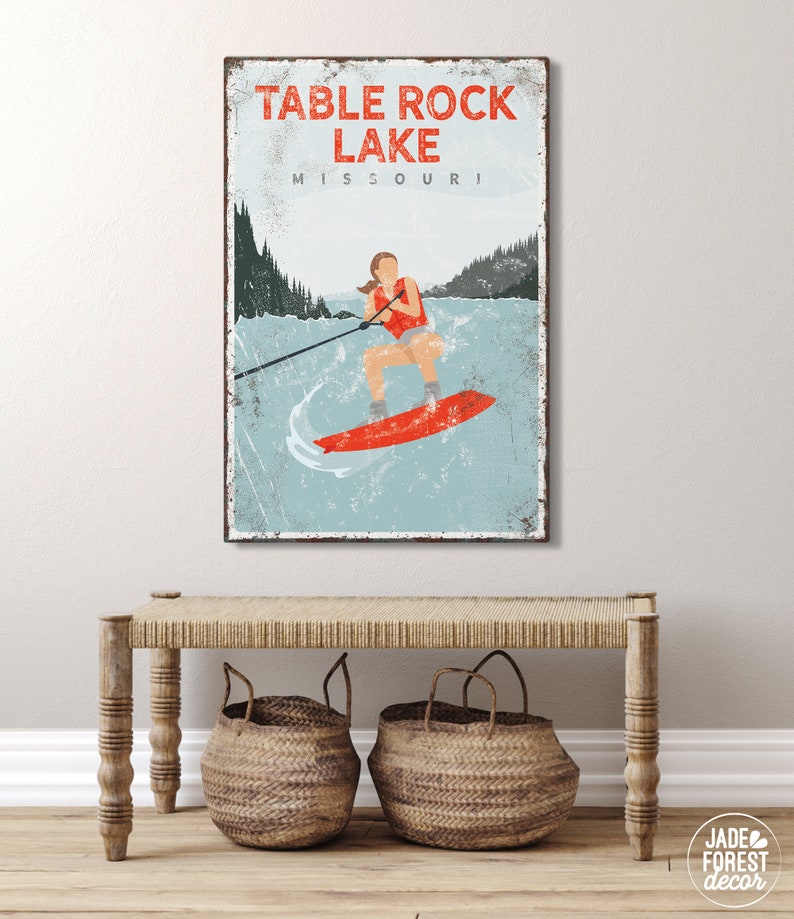 Navy Blue LAKE LIFE Sign Wake Boarding Gift for Him - Etsy