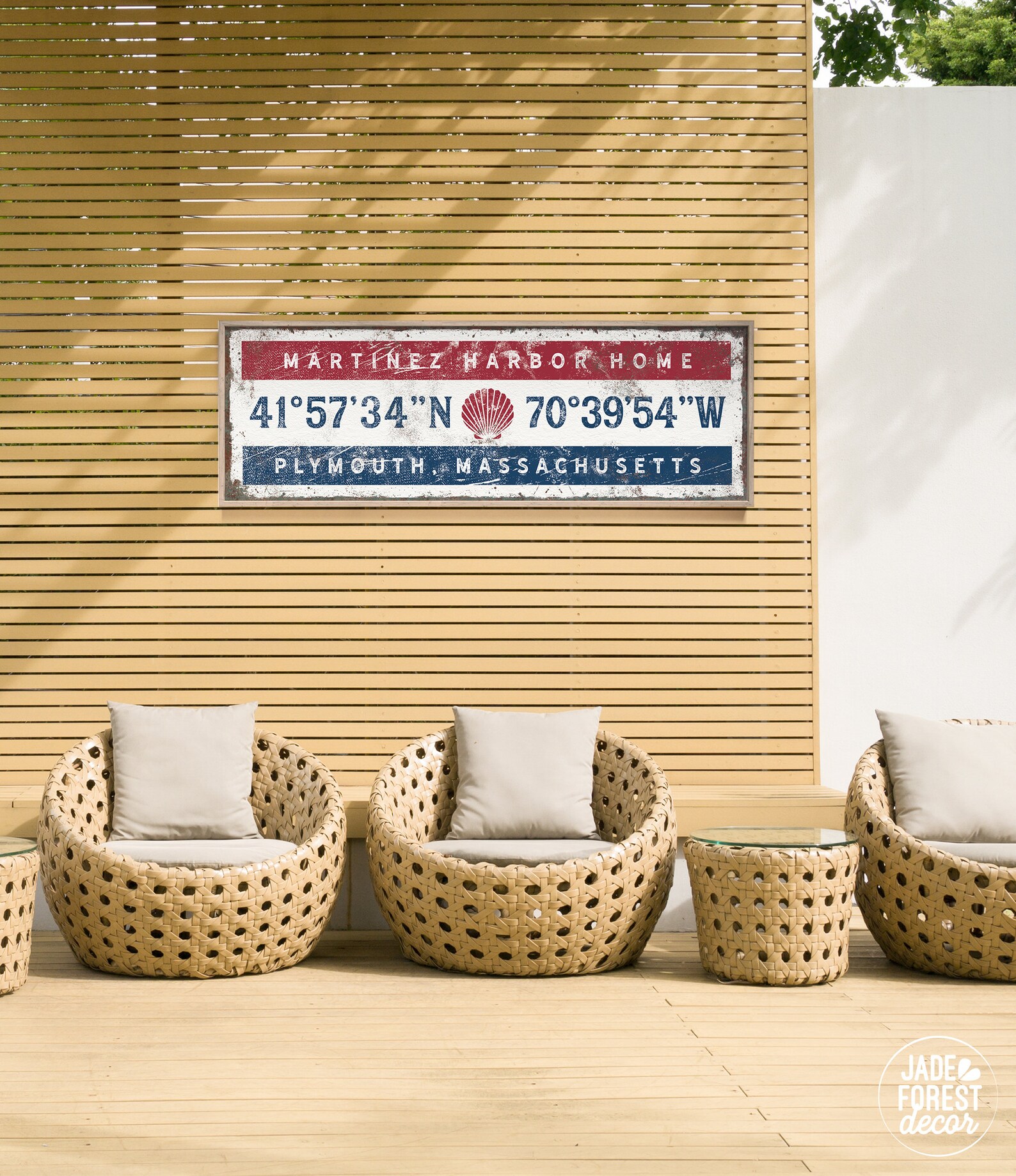 Nautical COORDINATES Sign Vintage Art Print Old, Boat Oars, Gray Blue ...