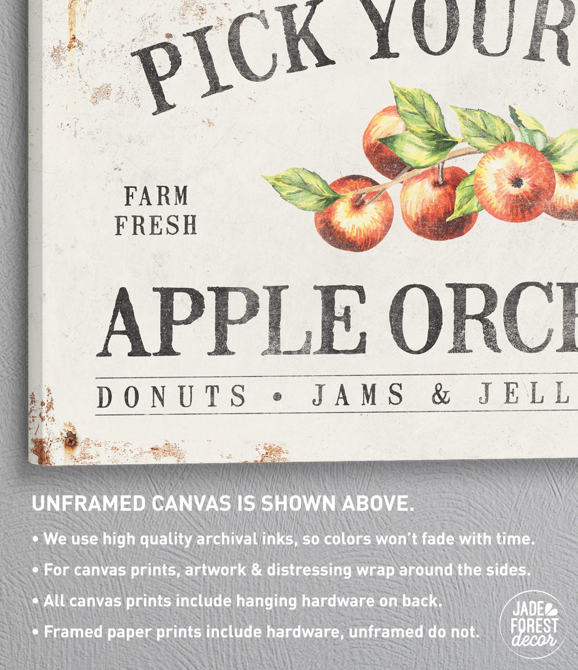 Personalized APPLE ORCHARD Sign custom Vintage Fall Decor - Etsy