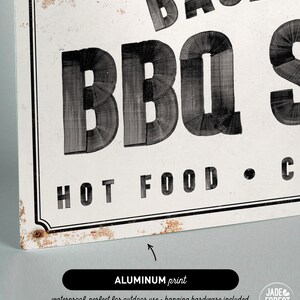 Personalized Backyard Barbecue Sign, Waterproof Metal BBQ Sign for ...
