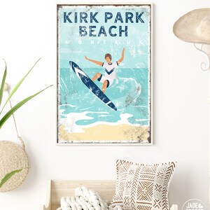 Vintage Costa Rica Sign for Beach House Decor Personalized Ocean Surf ...