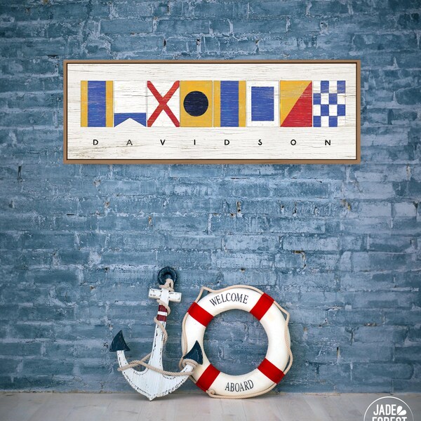 Nautical Flag Sign - Etsy