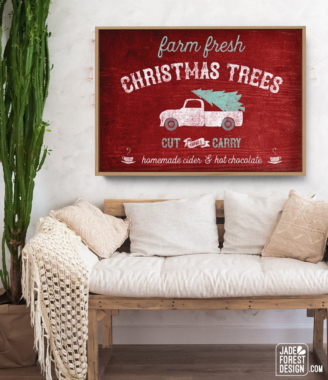 CHRISTMAS TREE Sign (large Canvas Print) – Modern Farmhouse Sign ...