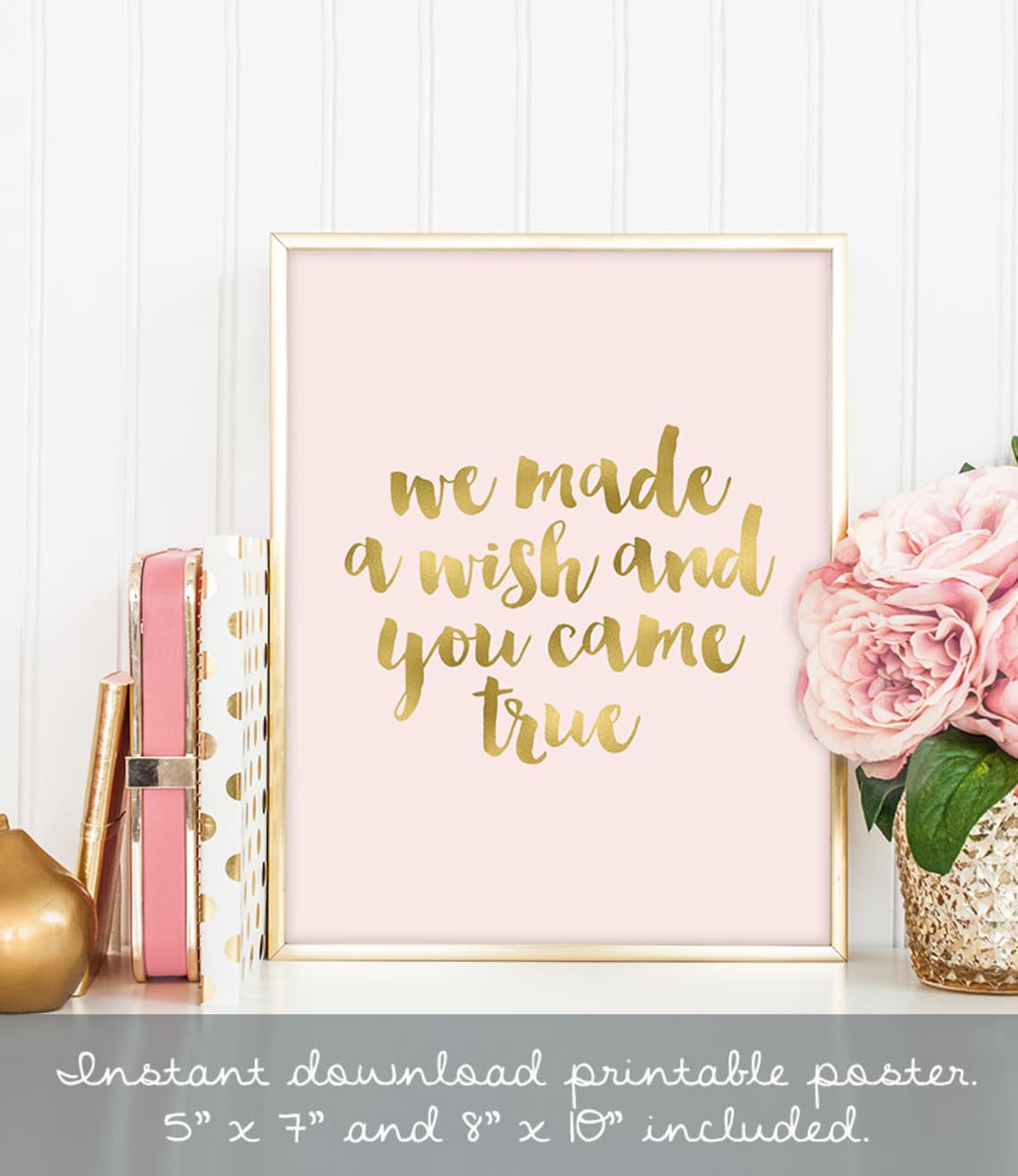 We Made a Wish and You Came True Sign / Wall Art Print DIY / - Etsy
