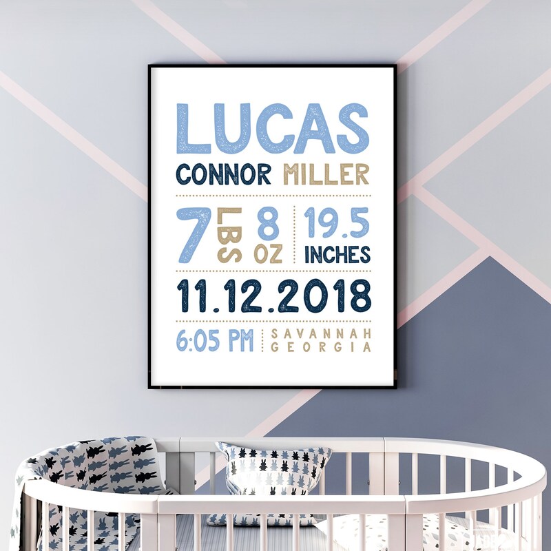 Birth Stat Sign - Etsy