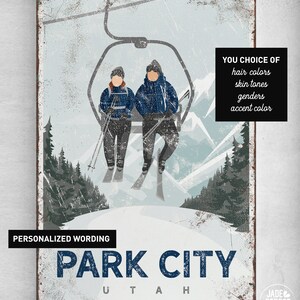 THINK SNOW Print for Ski House Decor, Ski Lodge Sign on Canvas ...