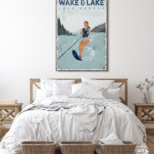 Boat Waves LAKE DAYS Sign > Personalized Water Skiing Poster for Lake ...