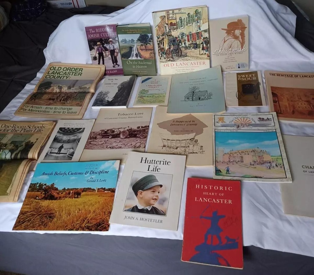 15 Vintage Amish People Life History Books Lot,lancaster Pennsylvania ...