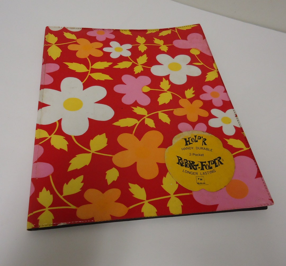 Daisy Flower Vinyl Binder Report Folder With 2 Pockets Vintage - Etsy