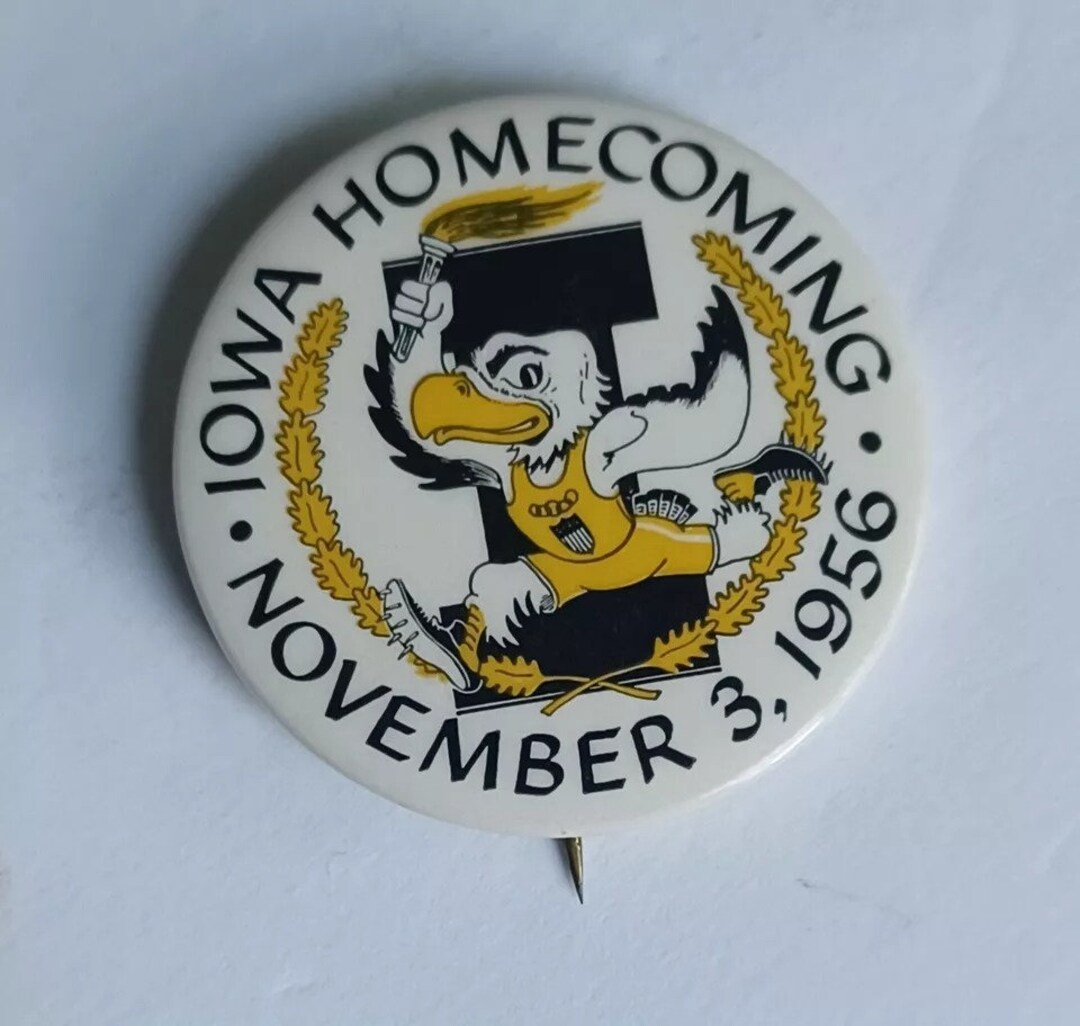 1956 Iowa Hawkeyes Homecoming Pinback Button Vintage Badge Football - Etsy