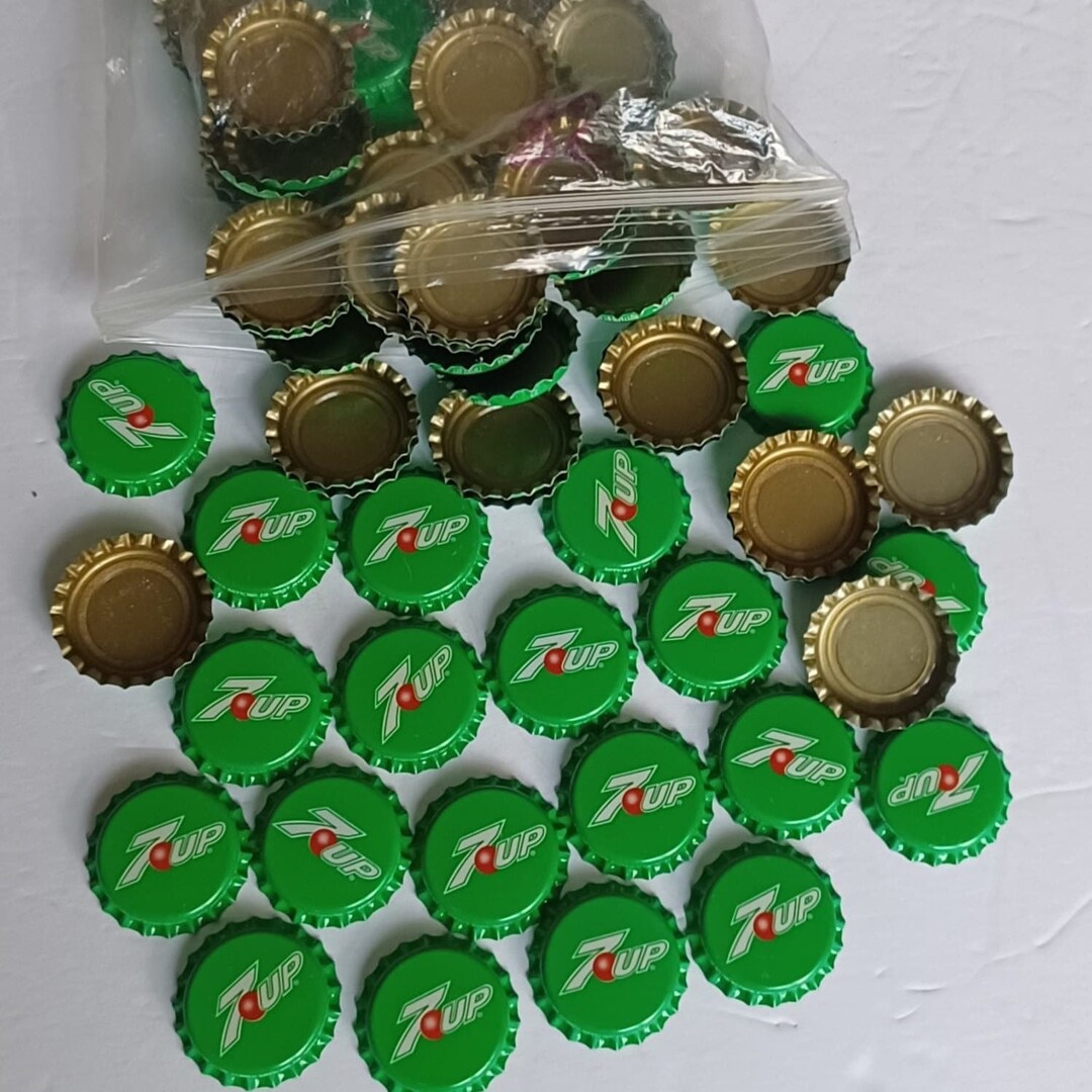 7up Soda Bottle Caps Lot Vintage Craft Supply Crowns.green - Etsy
