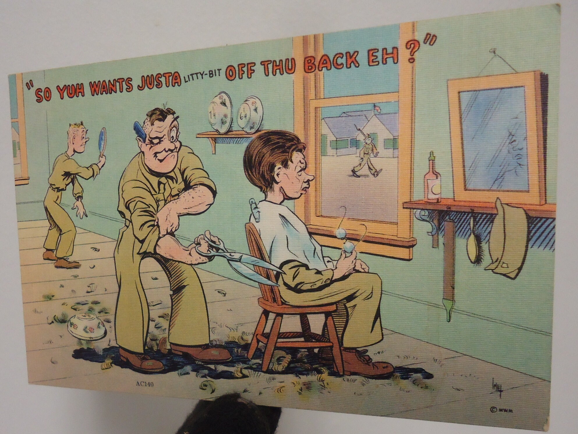 Us Army Comic Postcards Barber Shop Vintage Haircut - Etsy