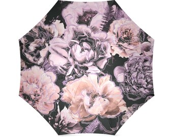 Castlefield Sunny Floral Flower Design Foldable Umbrella | Etsy